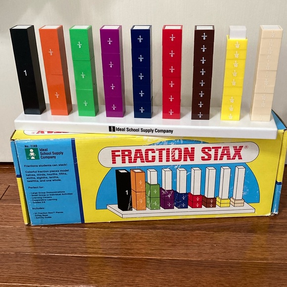 Ideal School Supply Co | Toys | Vintage 992 Fraction Stax Math Learning ...